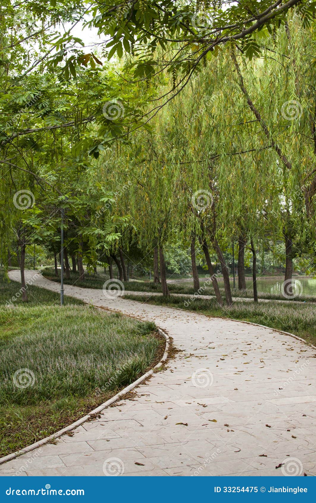Park path stock image. Image of plant, background, city - 33254475