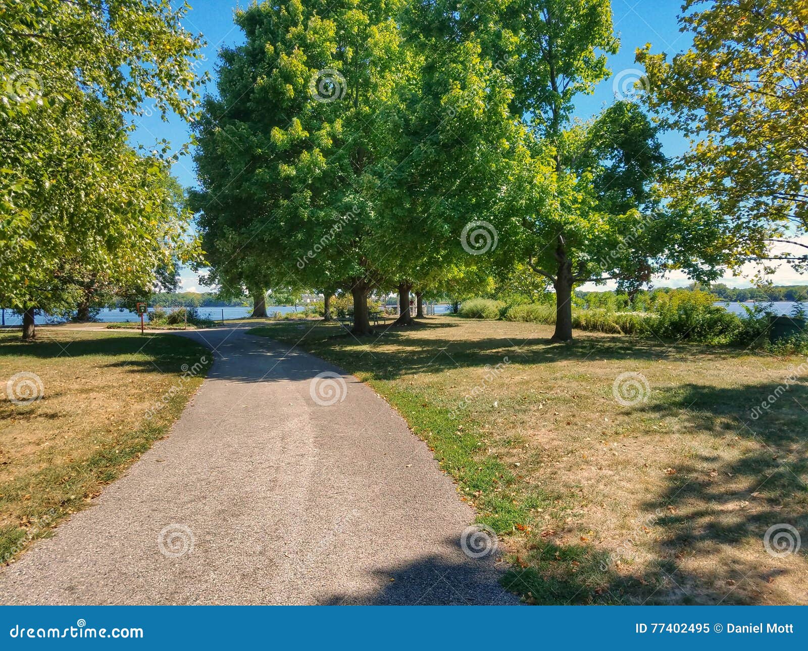 Park path stock image. Image of path, river, daylight - 77402495
