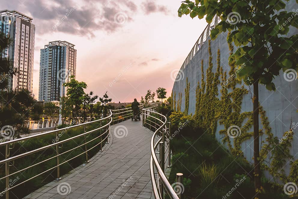Park Path for People with Wheelchairs and Disabilities Stock Image ...