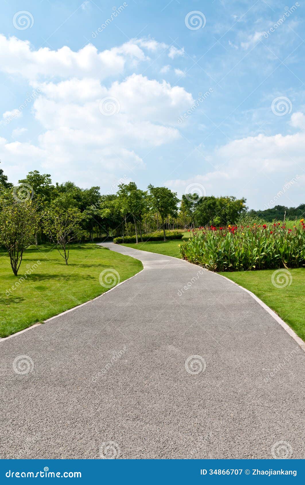Park Paths into the Distance Stock Image - Image of park, outdoor: 34866707