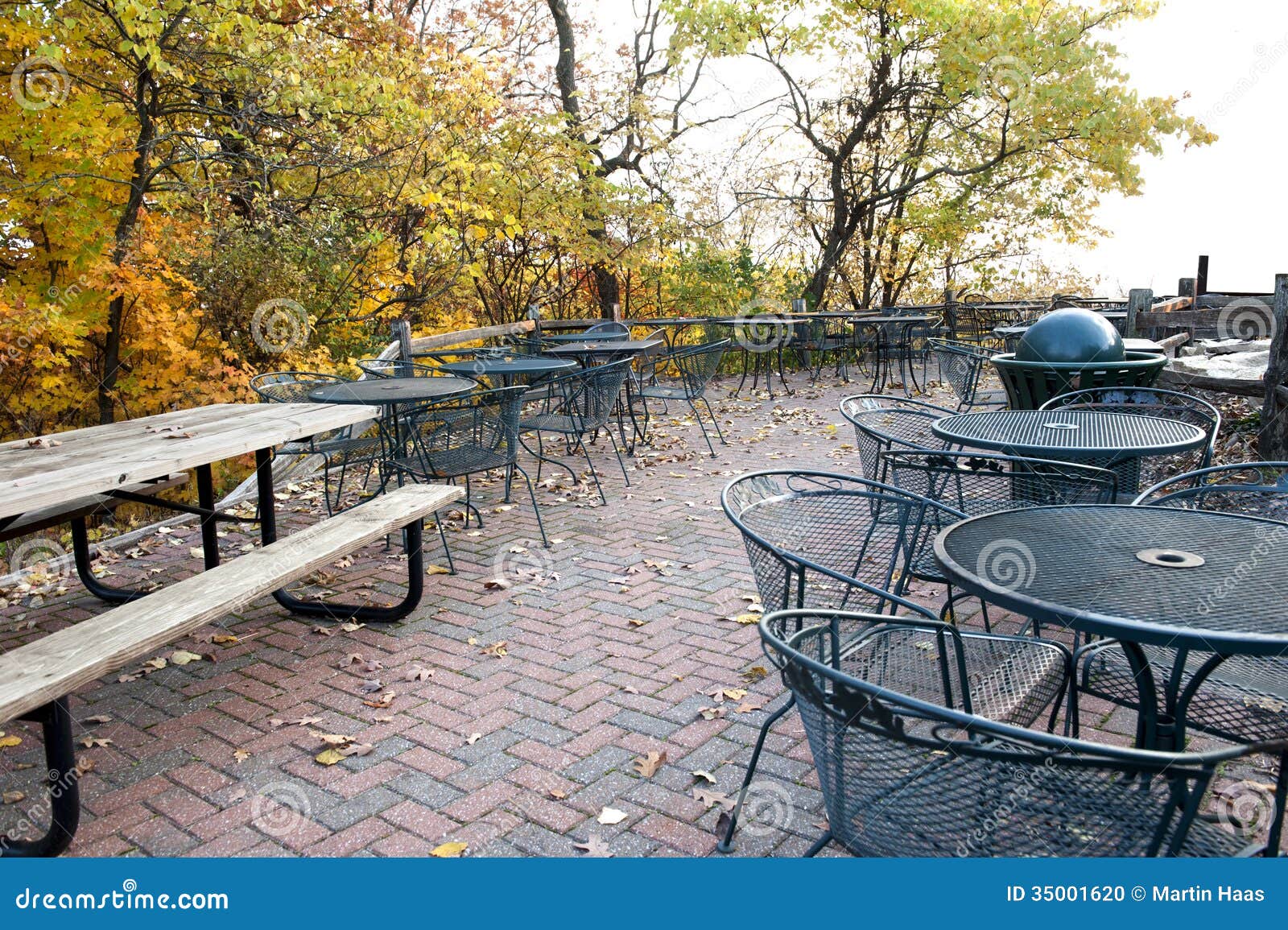 Park Patio stock photo. Image of tabes, fall, outdoor - 35001620