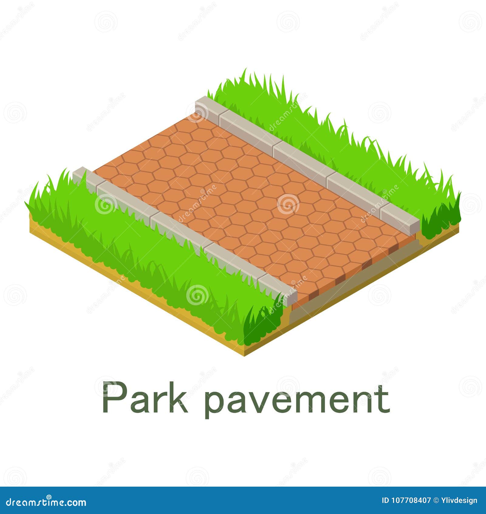 Park Pavement Icon, Isometric Style. Stock Vector - Illustration of ...