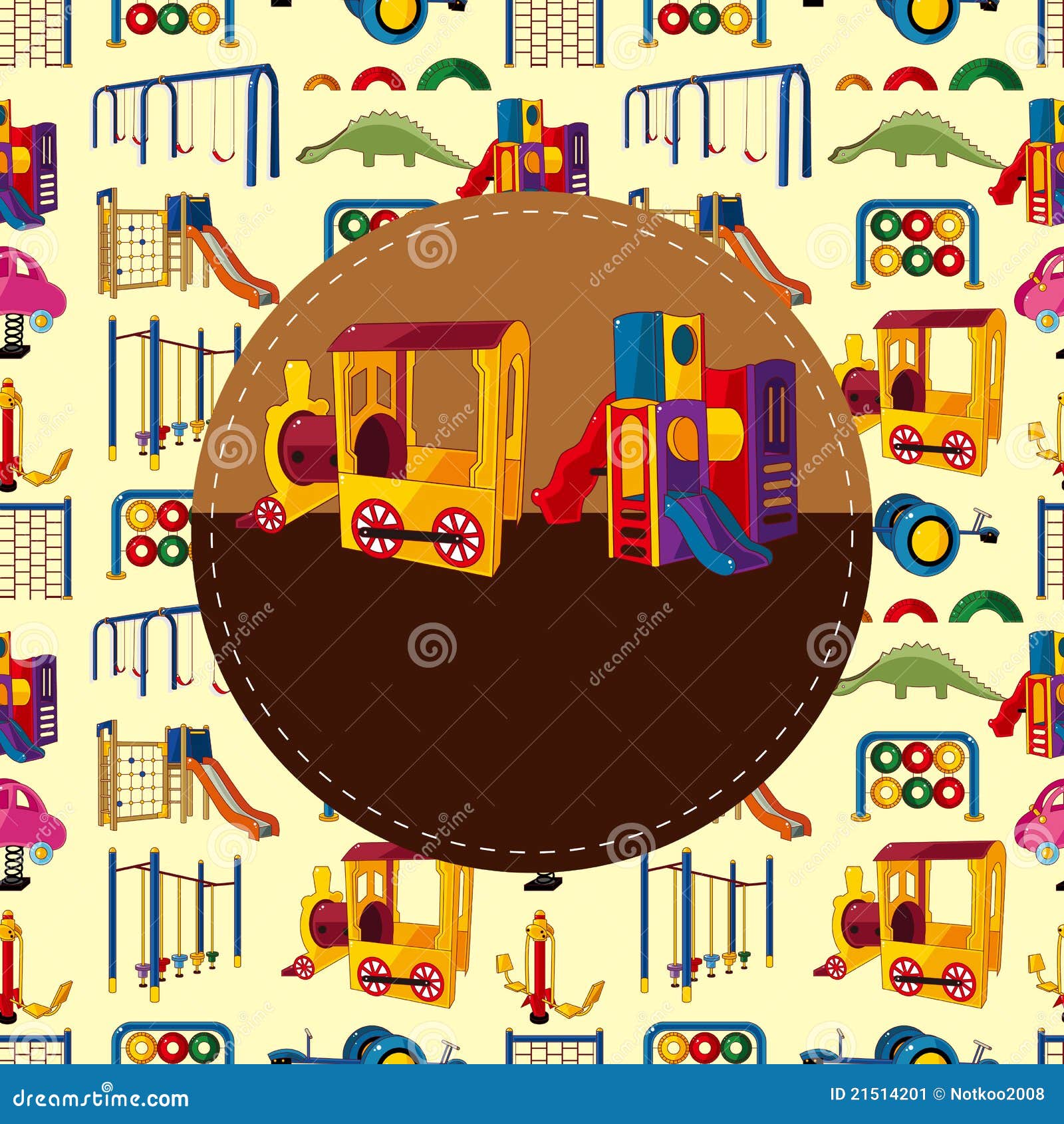 Park playground card stock vector. Illustration of adorable - 21514201