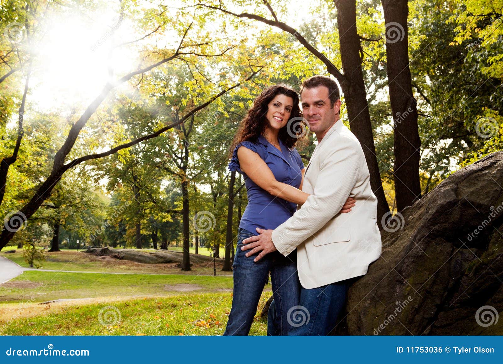 Park Portrait Engagement stock photo. Image of beautiful - 11753036