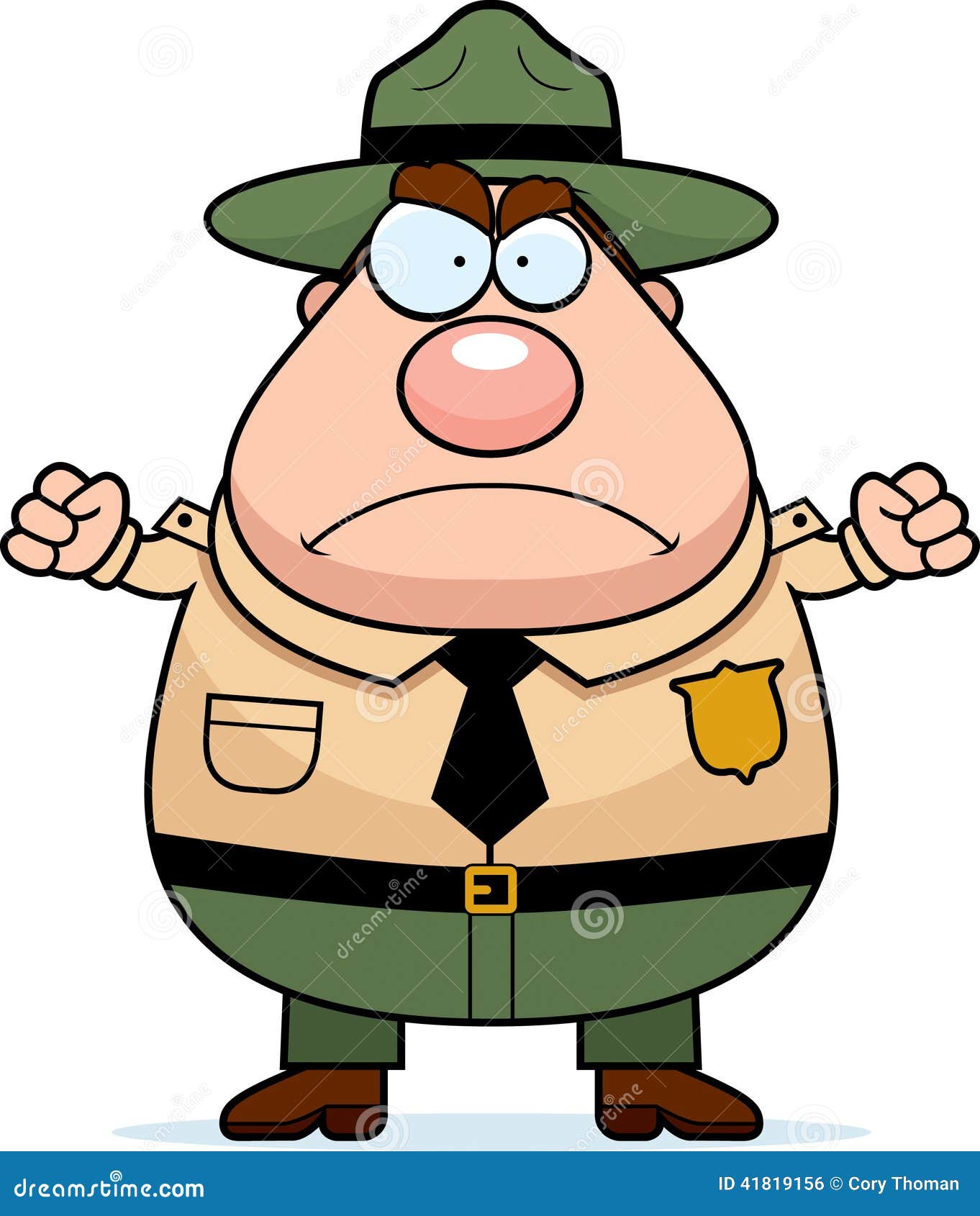 Park Ranger Angry stock vector. Illustration of uniform - 41819156