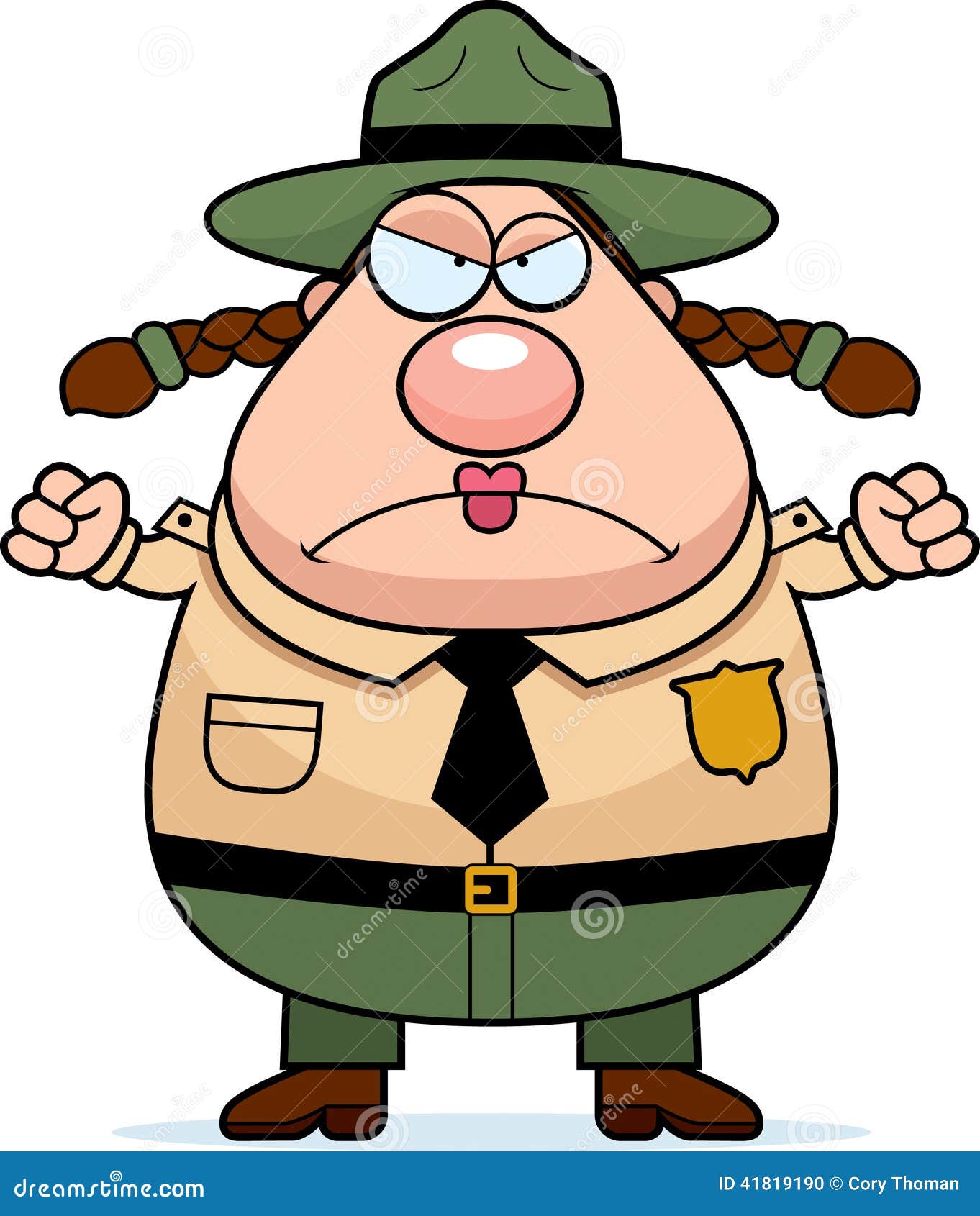 Park Ranger Angry stock vector. Illustration of park - 41819190