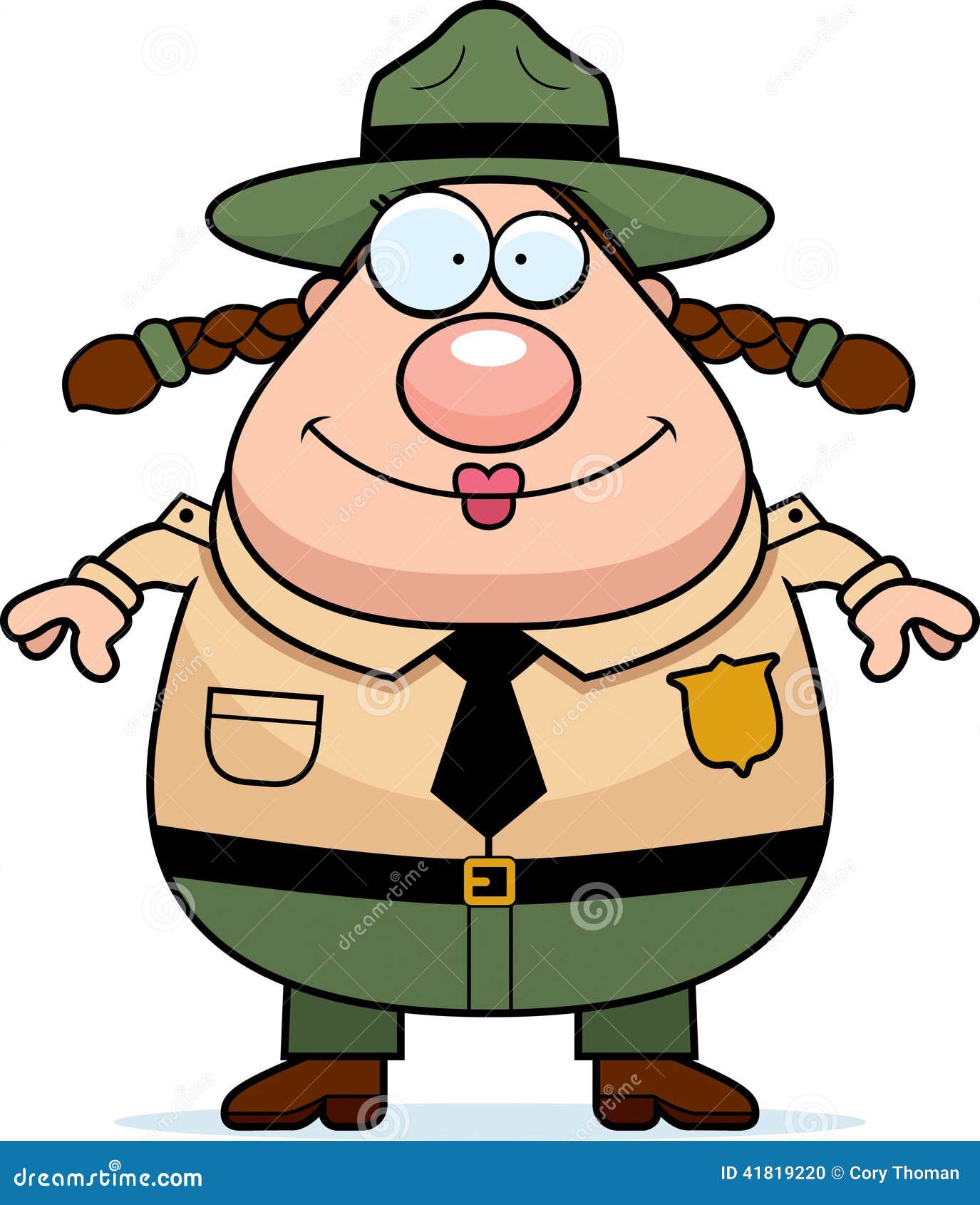Park Ranger Smiling stock vector. Illustration of cartoon - 41819220