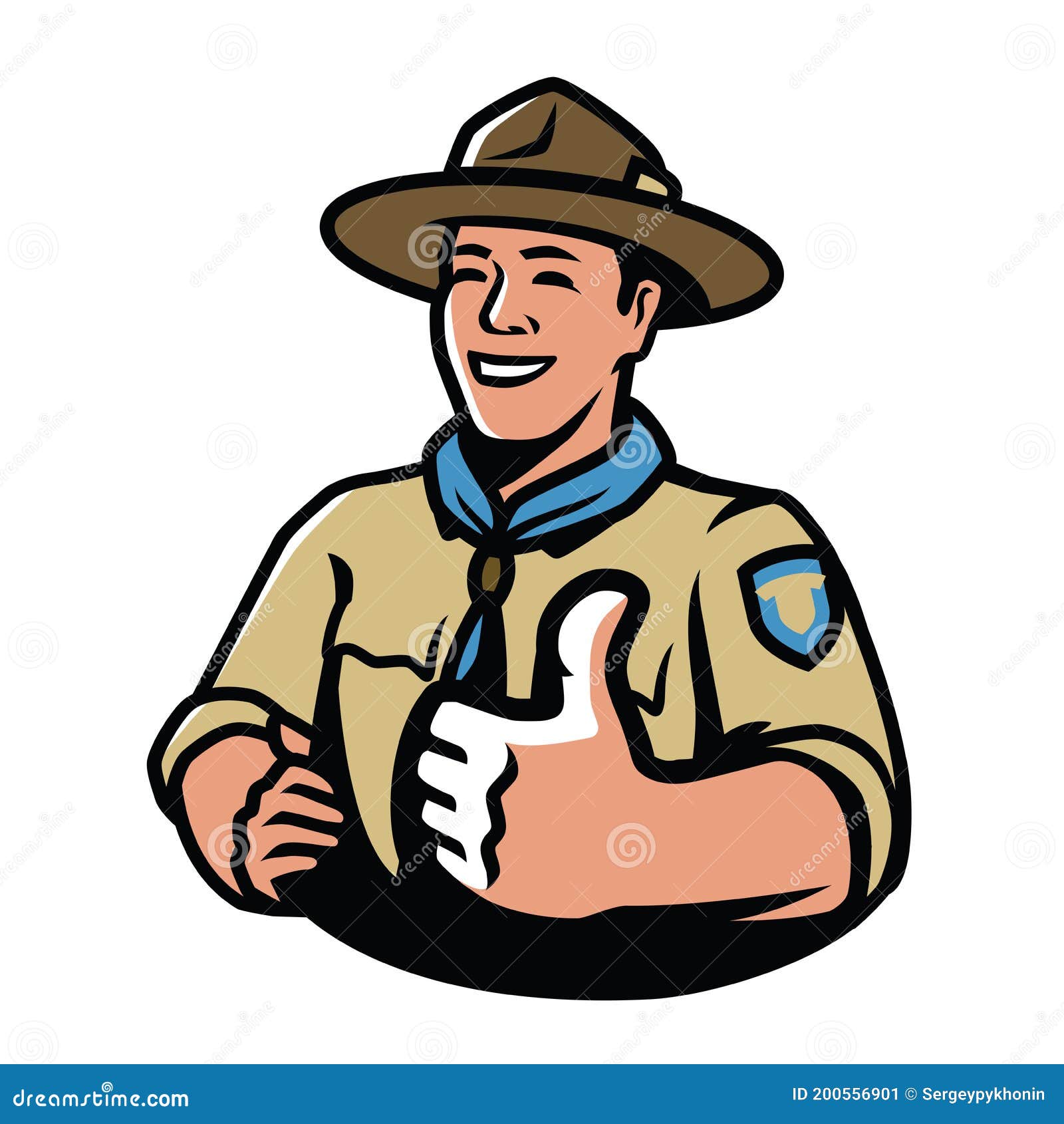 Scout Symbol Hand Gesture. Scouting Sketch Vector Illustration ...