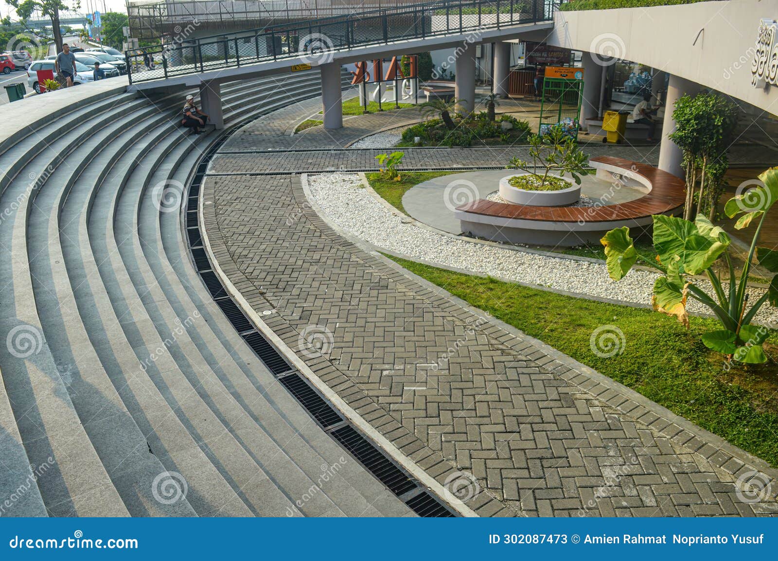 Park at a Rest Area on the Trans Java Toll Road "Teras Melati 695 ...