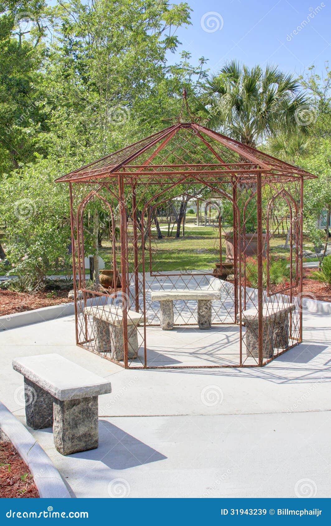 Park Rest Stop stock image. Image of florida, benches - 31943239