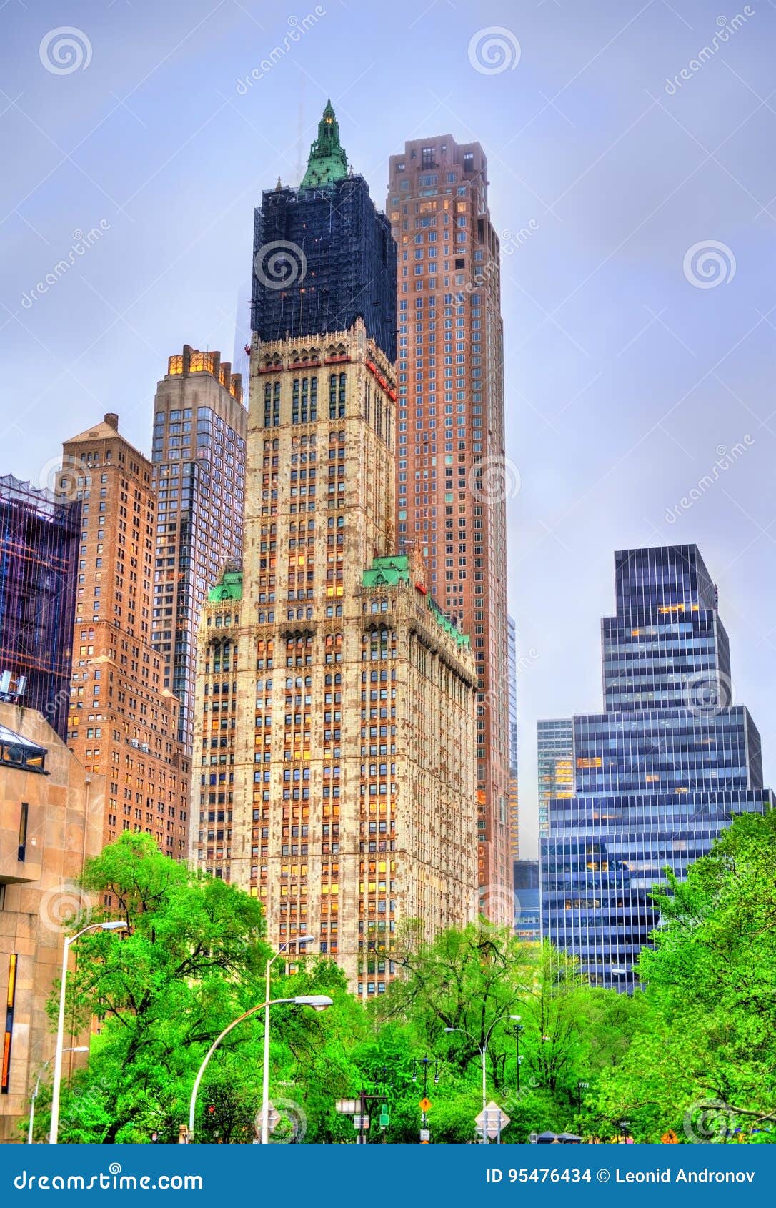 The Park Row Building in Lower Manhattan, New York Stock Photo - Image ...