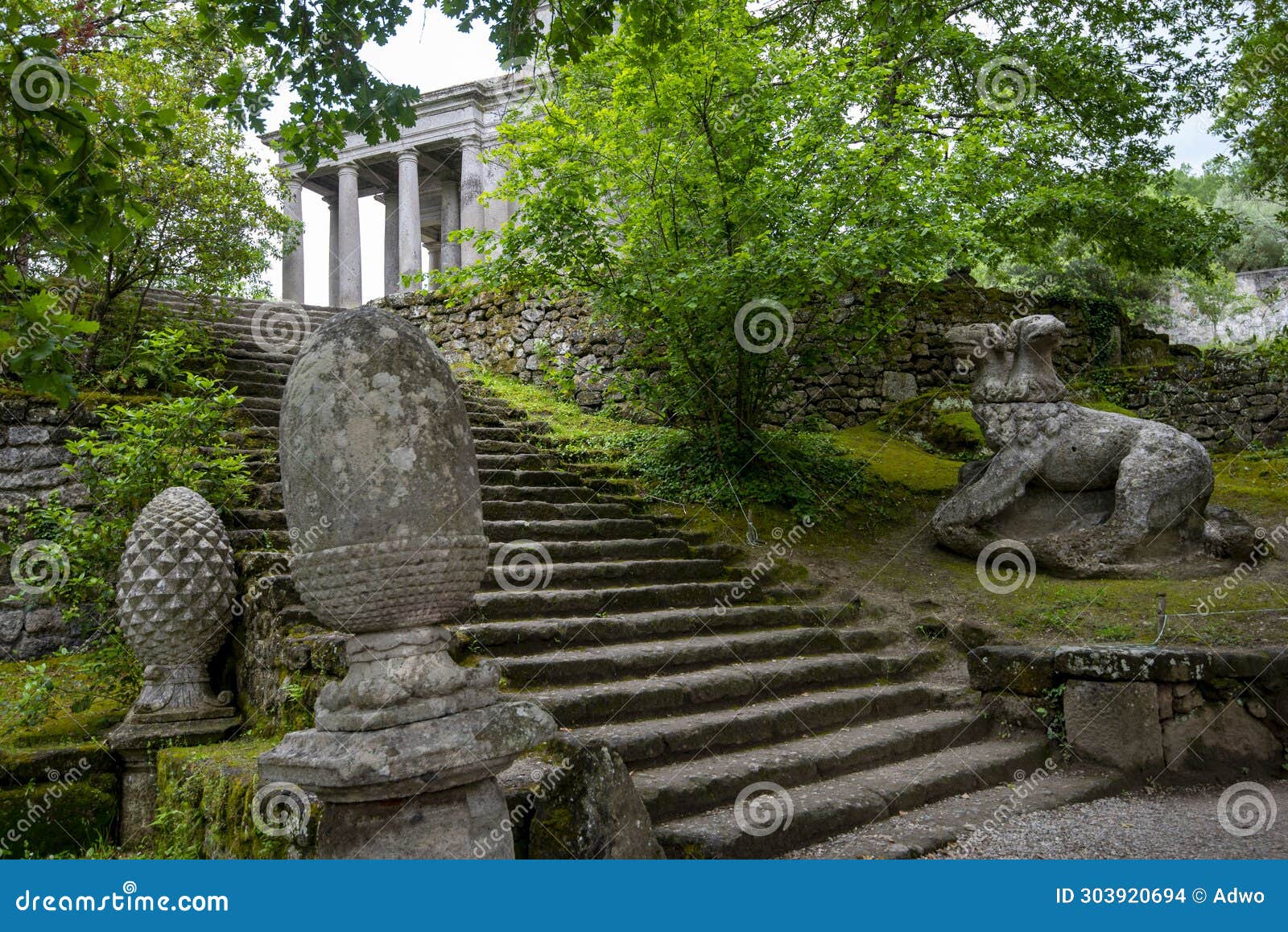 Park of Sacro Bosco editorial stock image. Image of mythology - 303920694