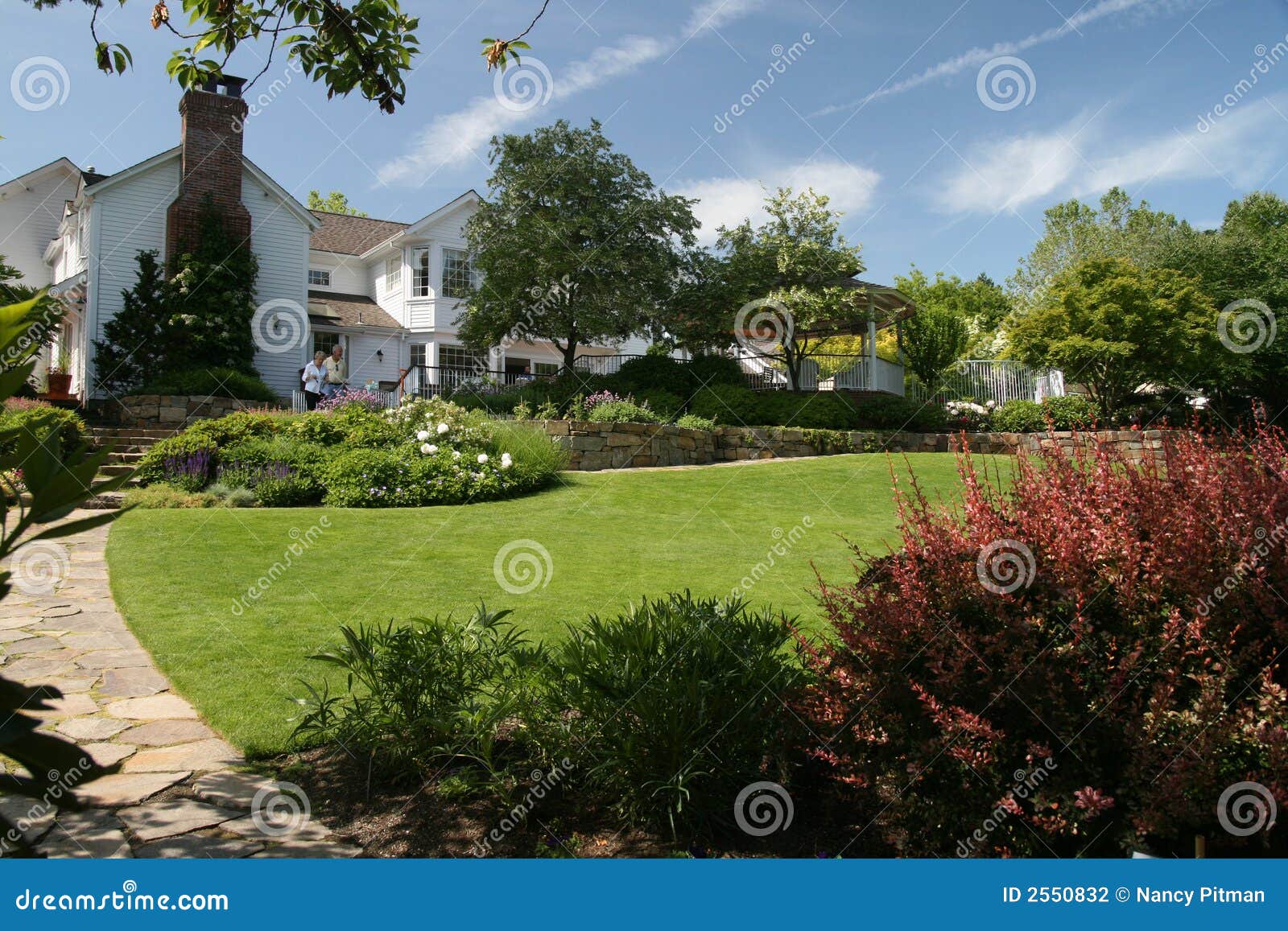 Park Setting stock photo. Image of springtime, bushes - 2550832