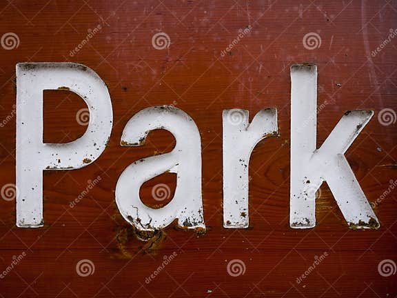 Park sign stock image. Image of area, letters, nature - 14972793