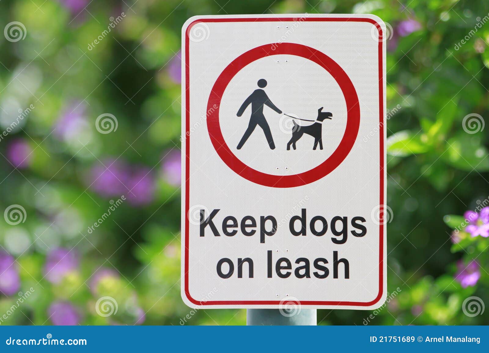 Dogs On Leash Sign