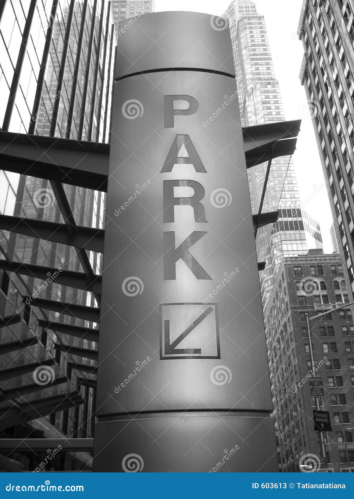 Park sign stock image. Image of arrows, america, city, gray - 603613