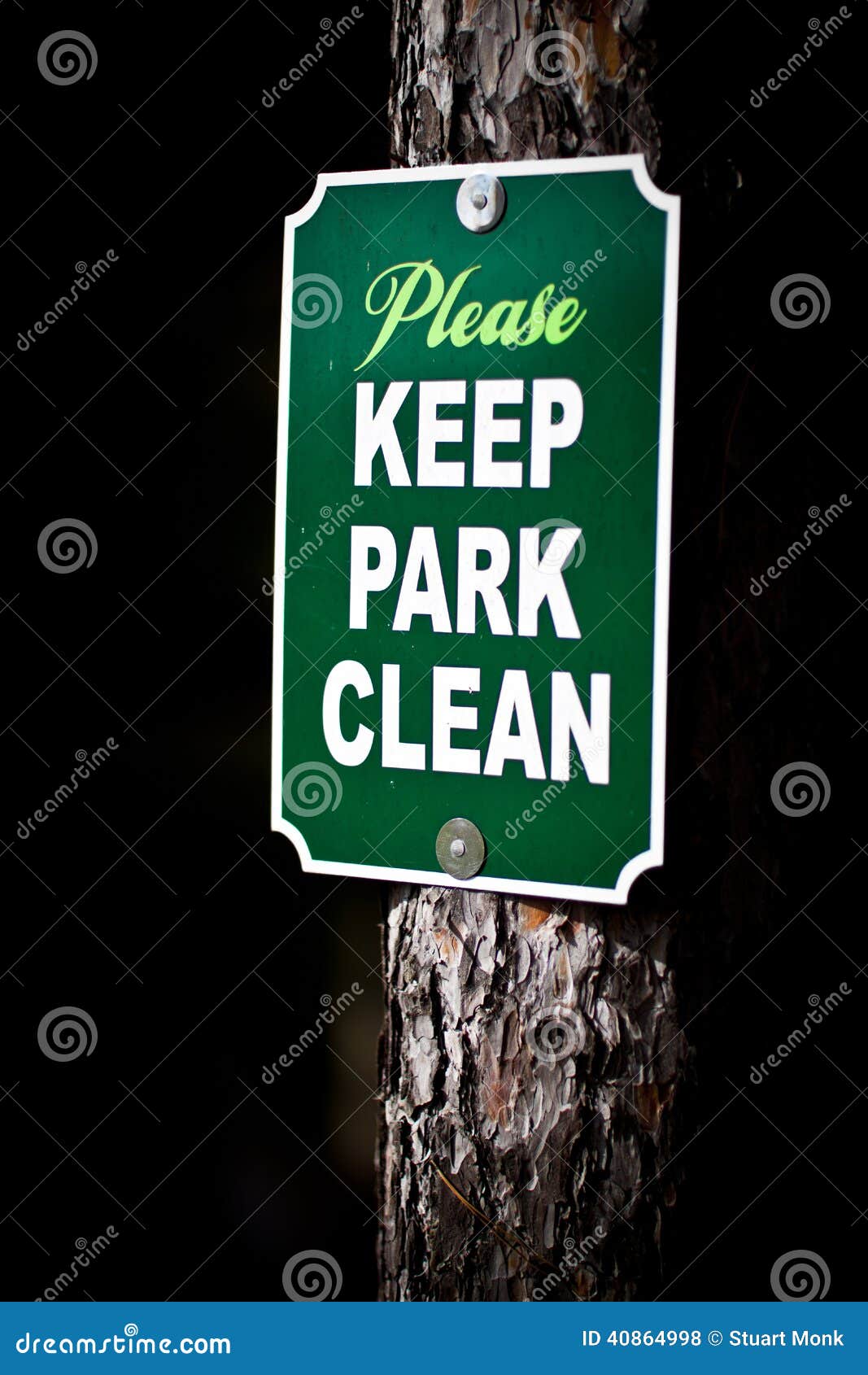Park sign stock photo. Image of environmental, outdoors - 40864998