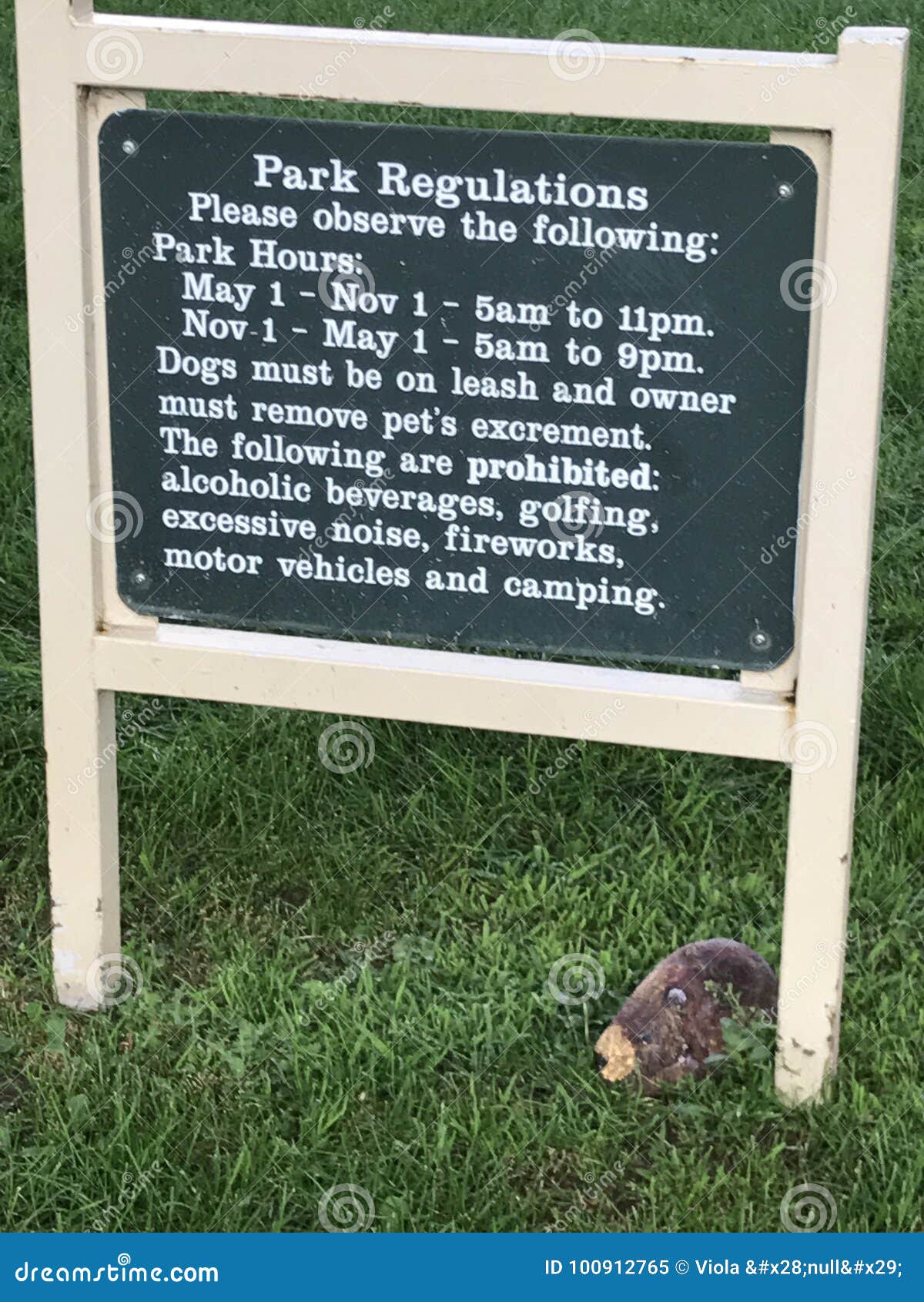 Park sign stock image. Image of sign, rules, park, regulations - 100912765