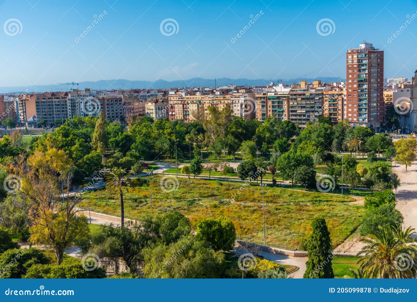 Park Situated in Former Riverbed of River Turia in Valencia, Spain ...