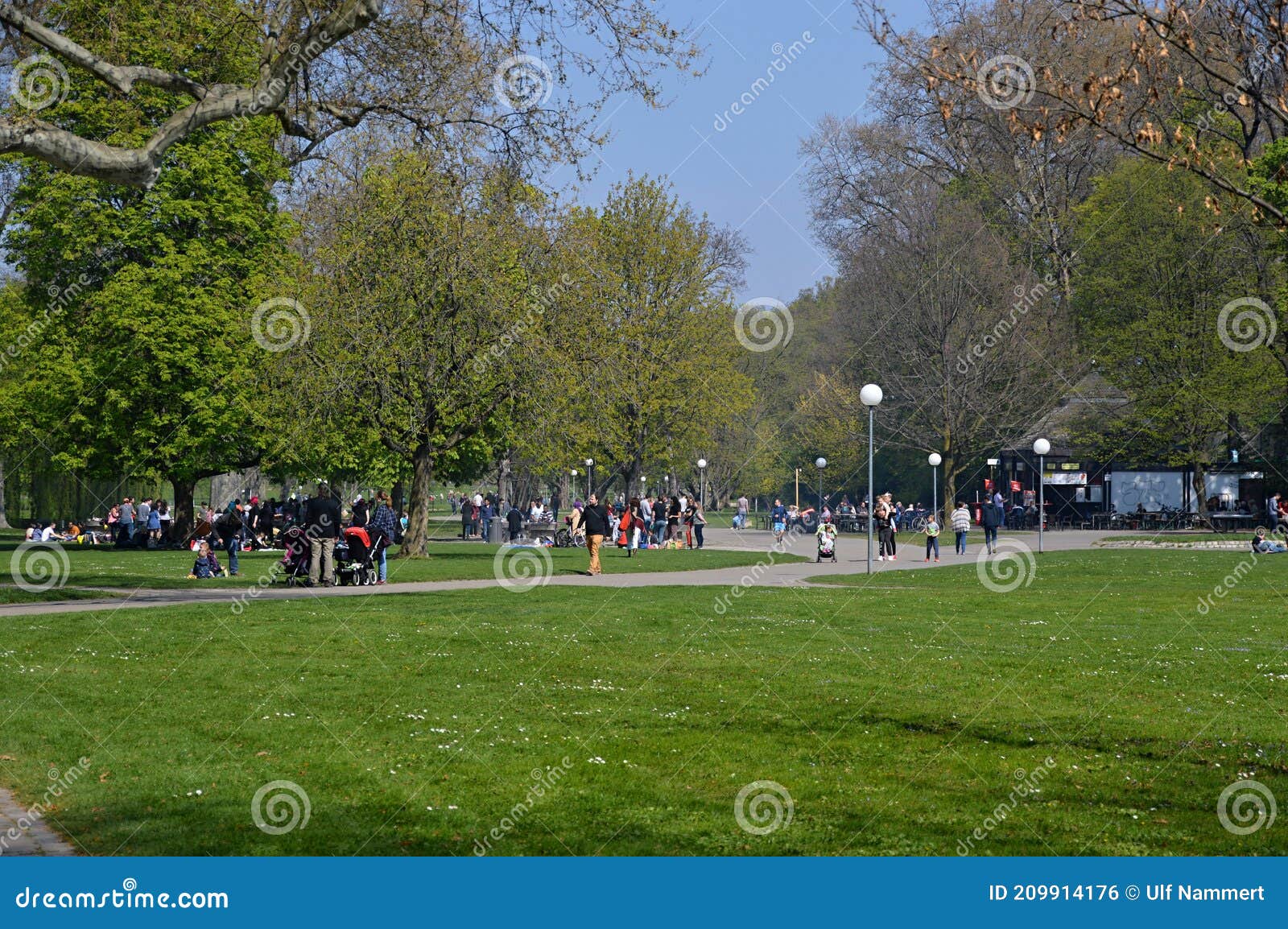 Park in Spring in Downtown Stuttgart, Baden - Wuerttemberg Editorial ...