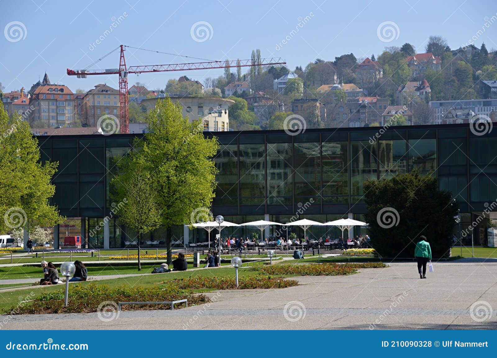 Park in Spring in Downtown Stuttgart, Baden - Wuerttemberg Stock Photo ...