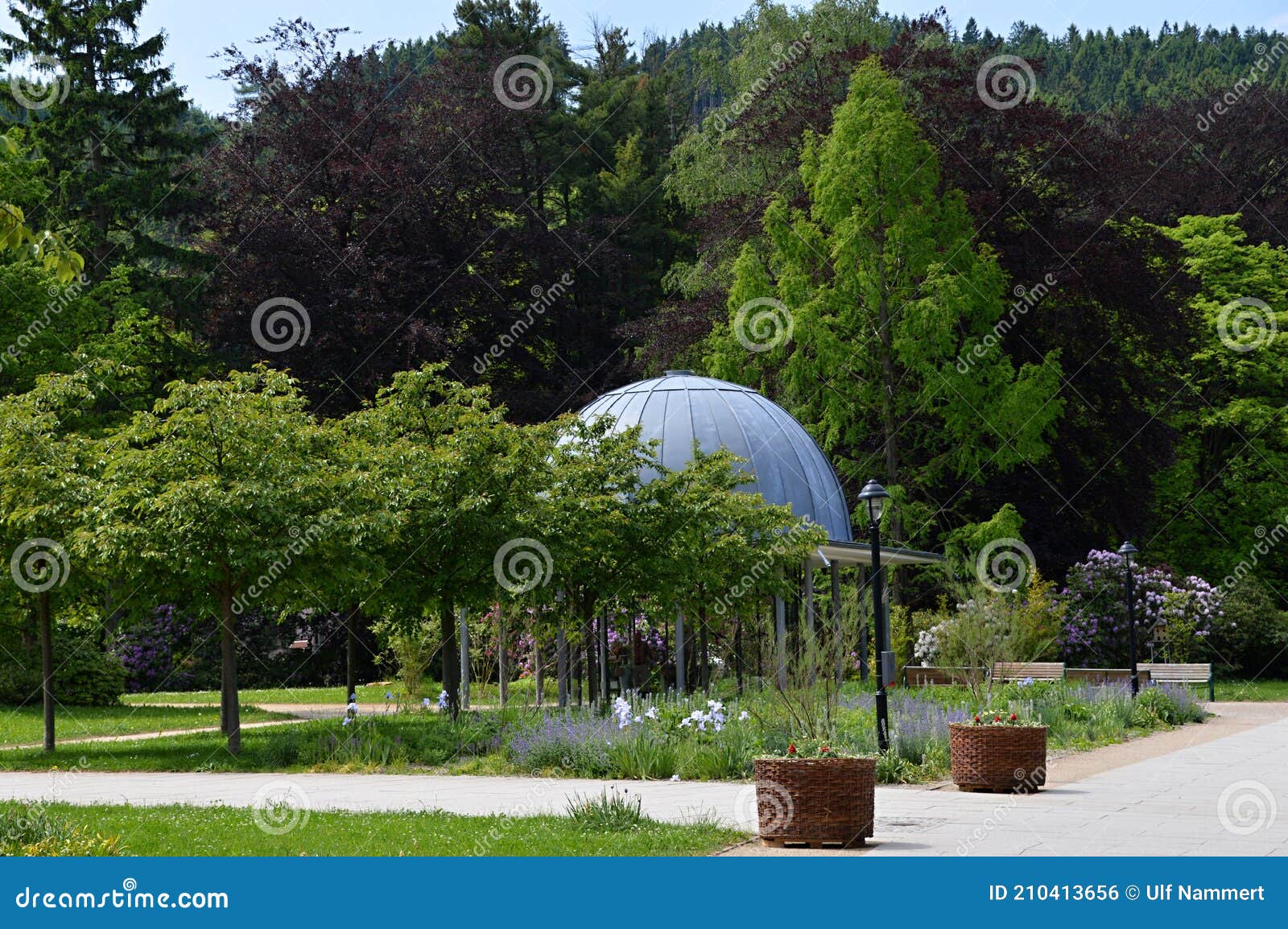 Park in Spring in the Old Town of Friedrichroda, Thuringia Stock Photo ...