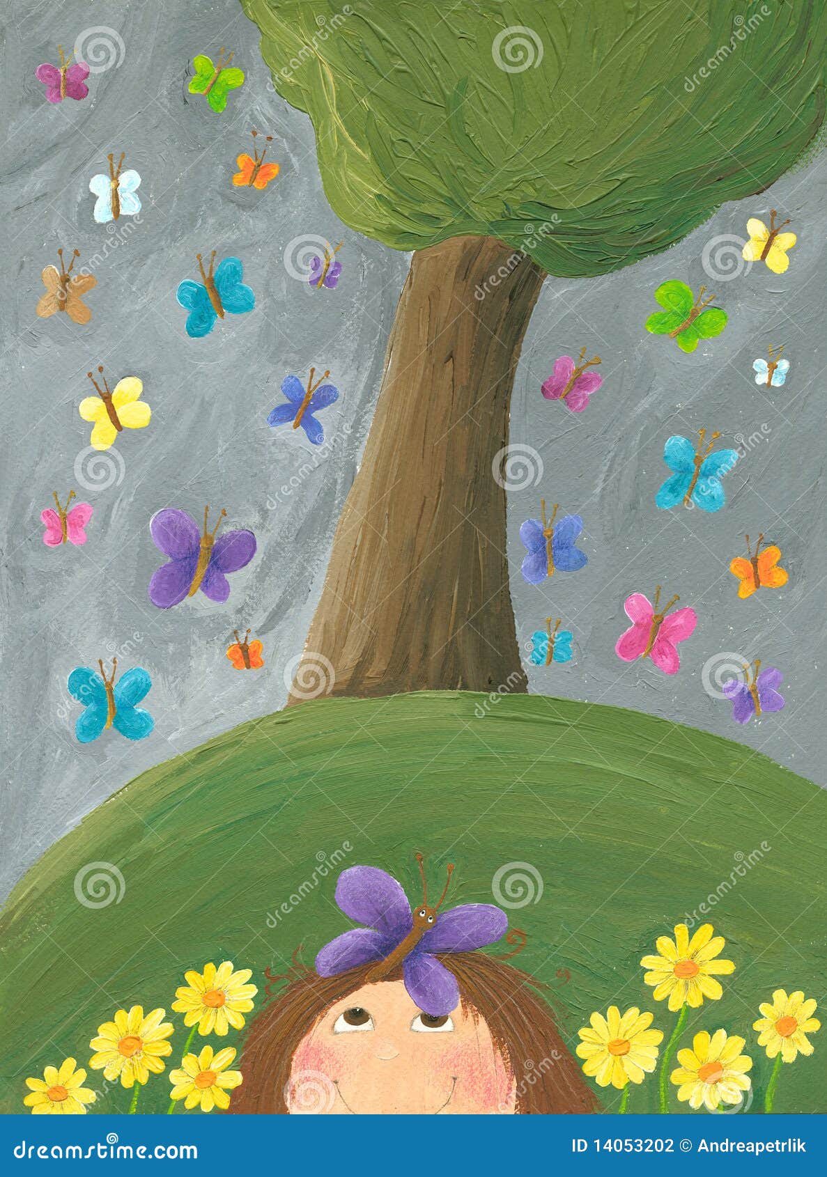 In the Park after Spring Rain Stock Illustration - Illustration of ...