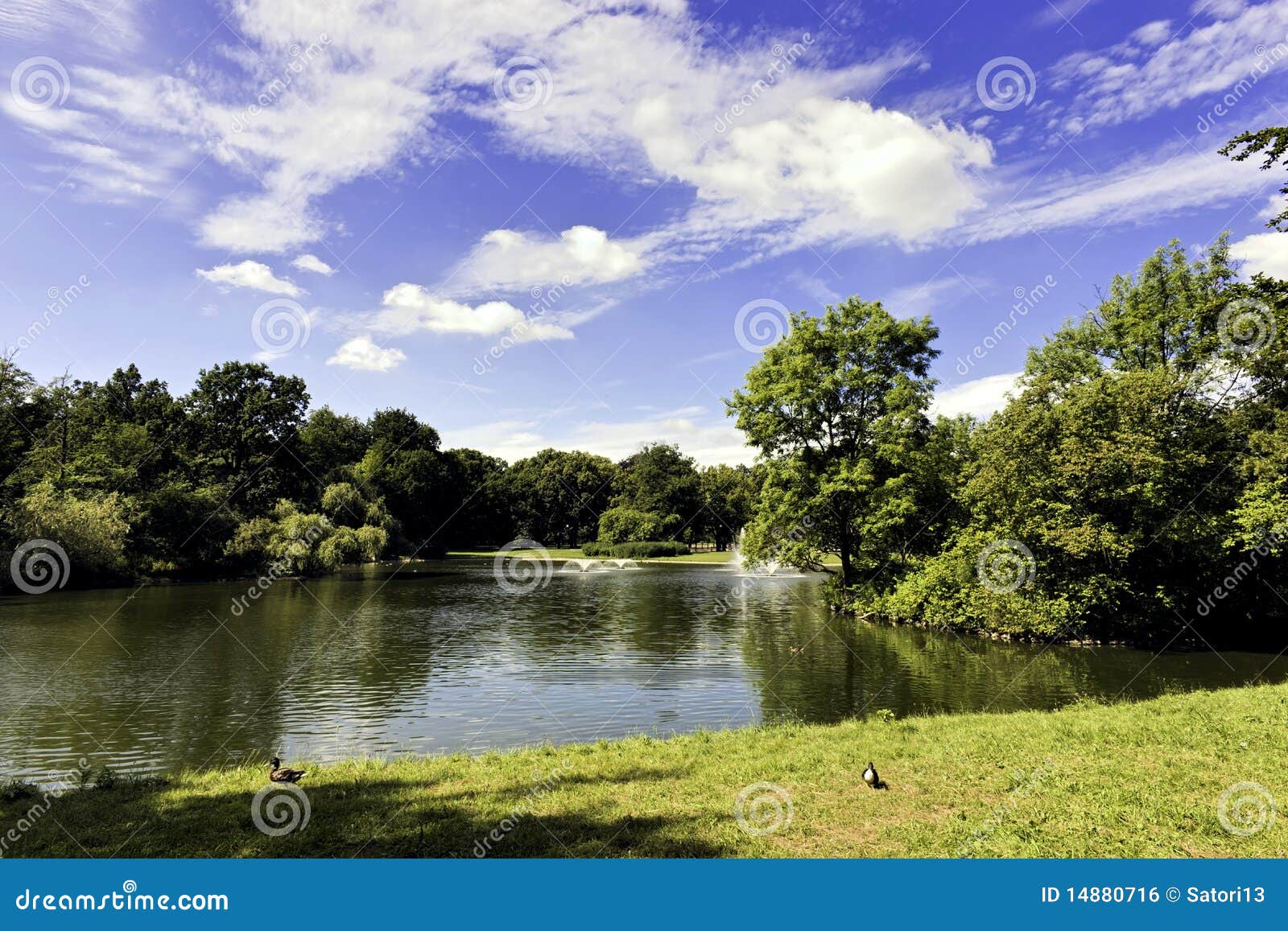 Park in spring time stock photo. Image of lush, horizon - 14880716
