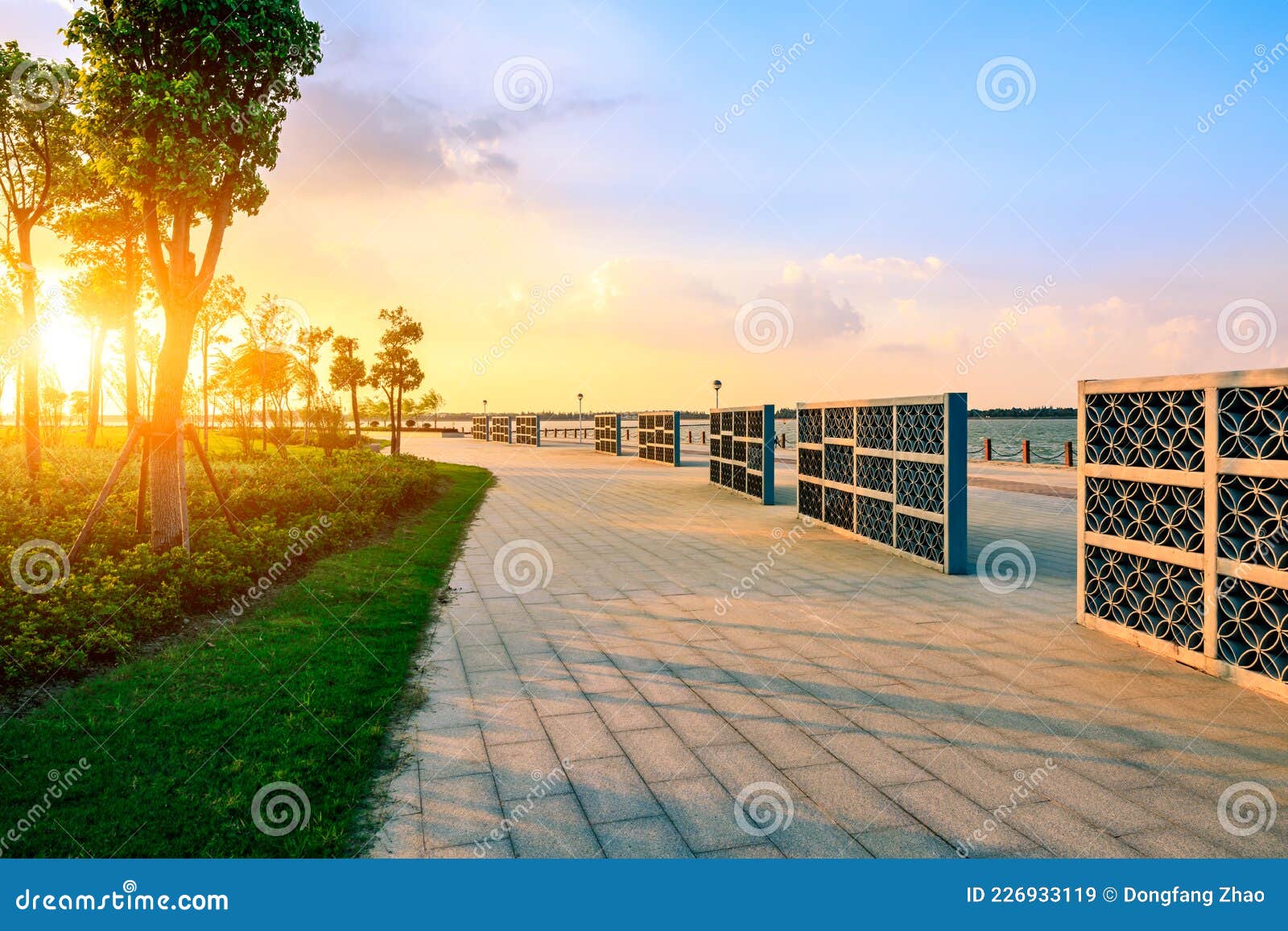 Park Square Roads and Natural Scenery in Spring Stock Image - Image of ...