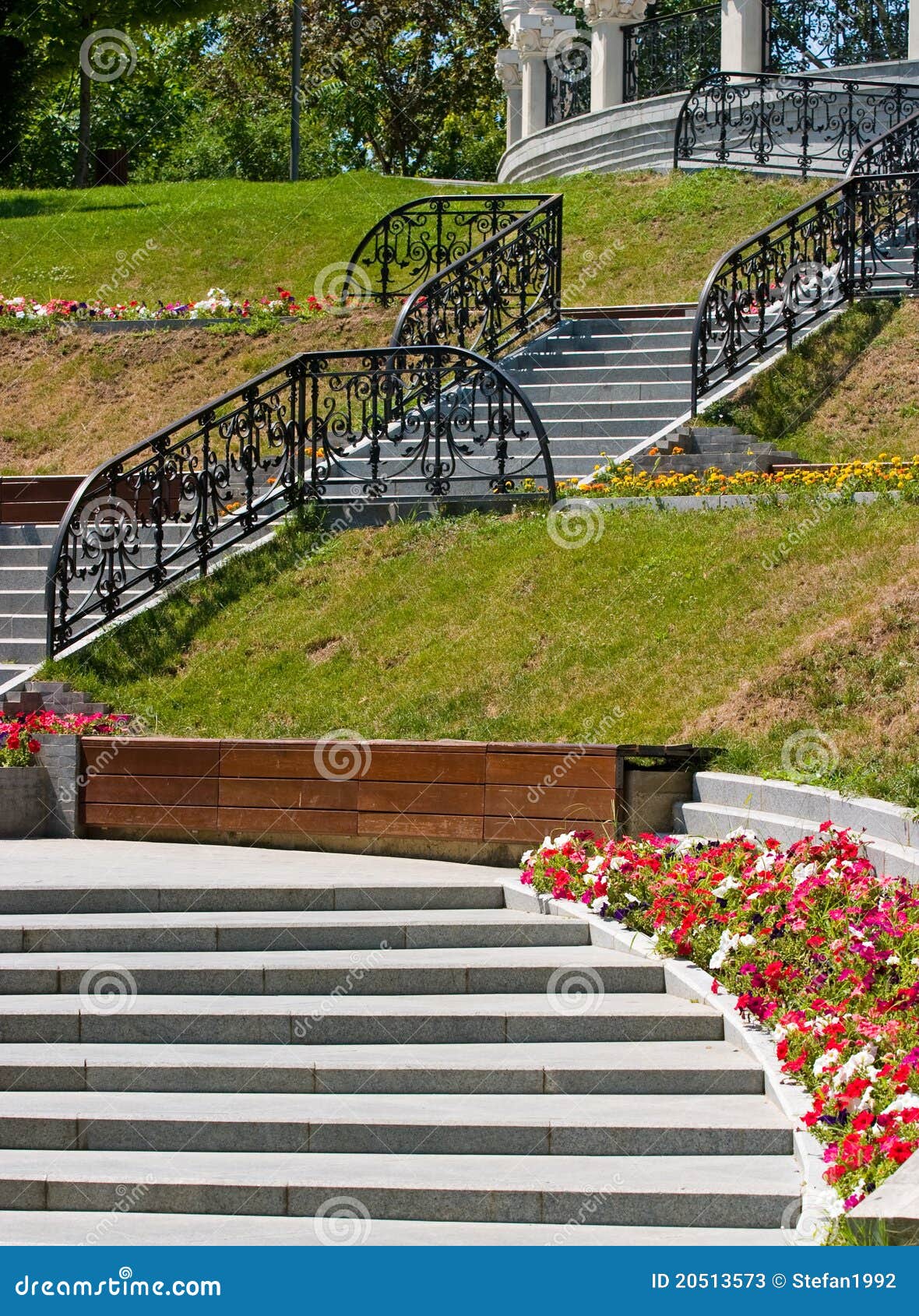 Park Stairs stock image. Image of post, amphitheater - 20513573