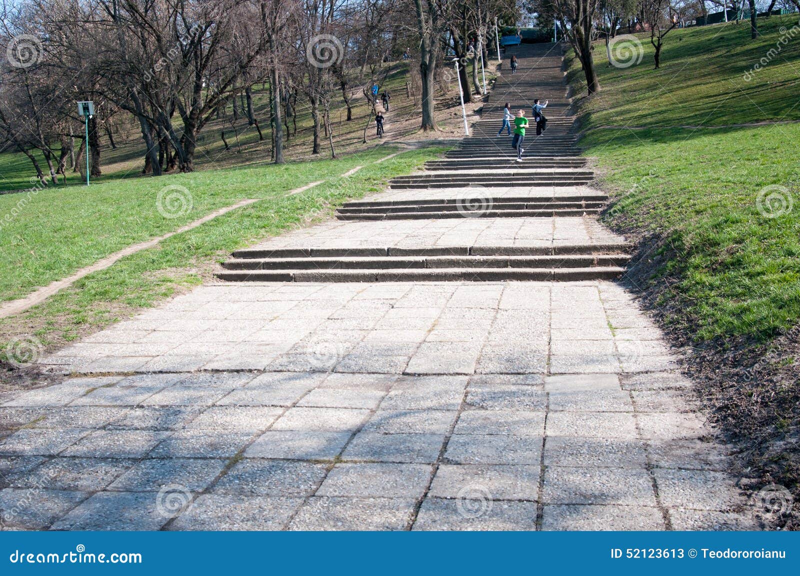 Park stairs editorial stock photo. Image of spring, round - 52123613
