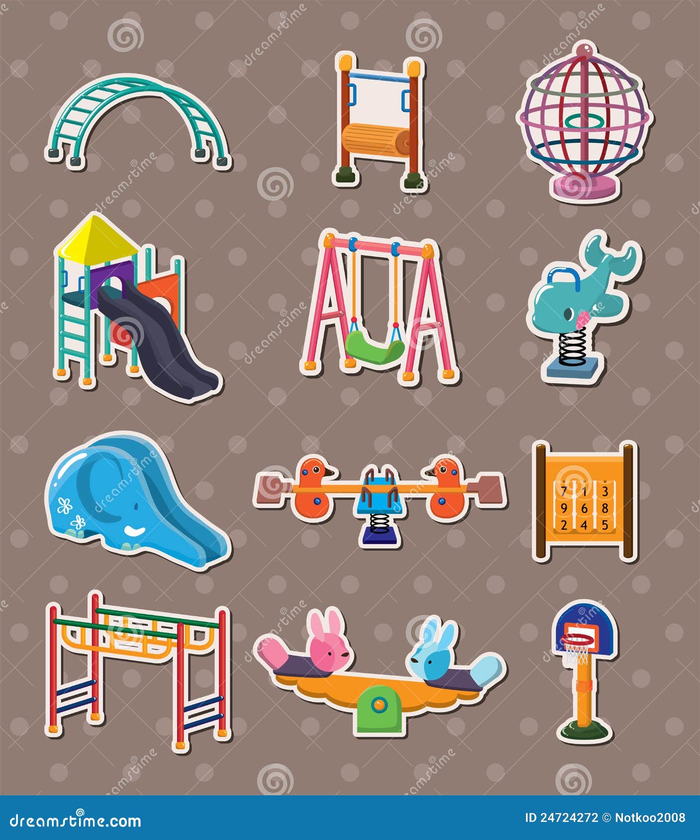 Park stickers stock vector. Illustration of education - 24724272