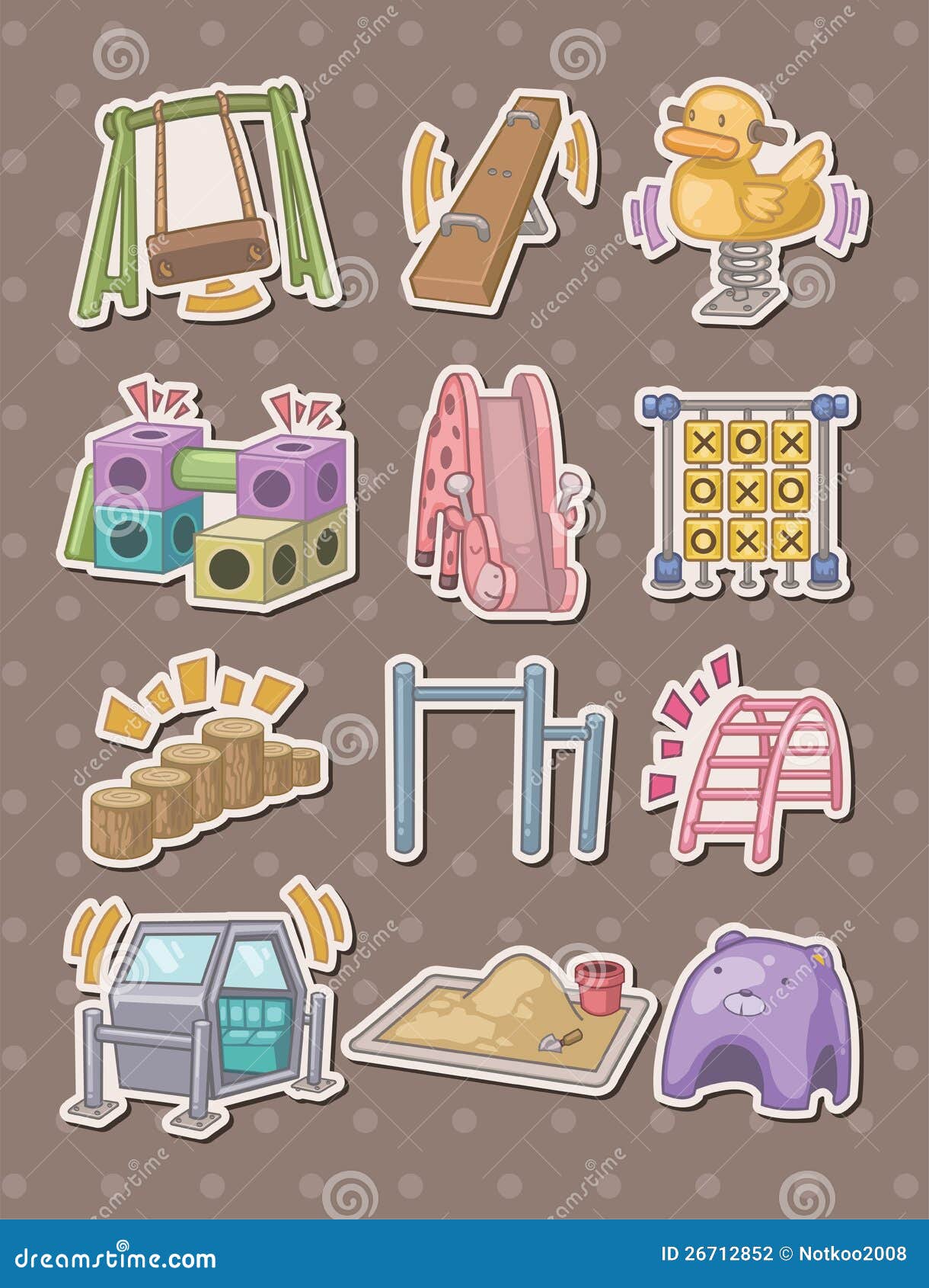 Park stickers stock vector. Illustration of ladder, isolated - 26712852