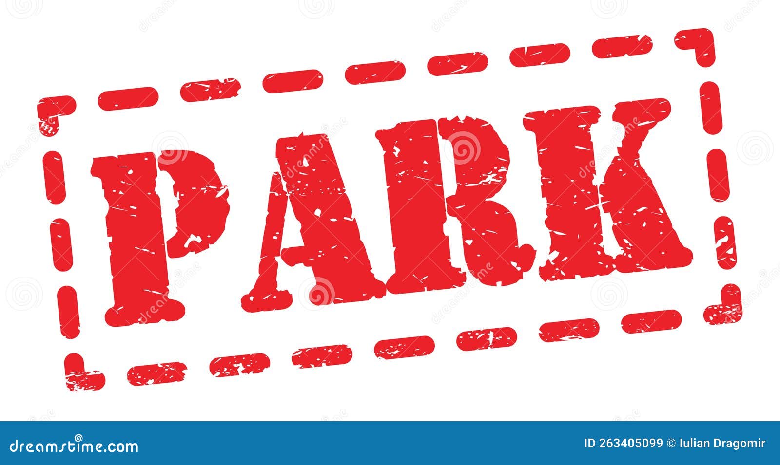 PARK Text Written on Red Stamp Sign Stock Illustration - Illustration ...