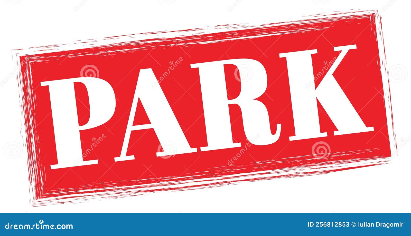 PARK Text Written on Red Stamp Sign Stock Illustration - Illustration ...