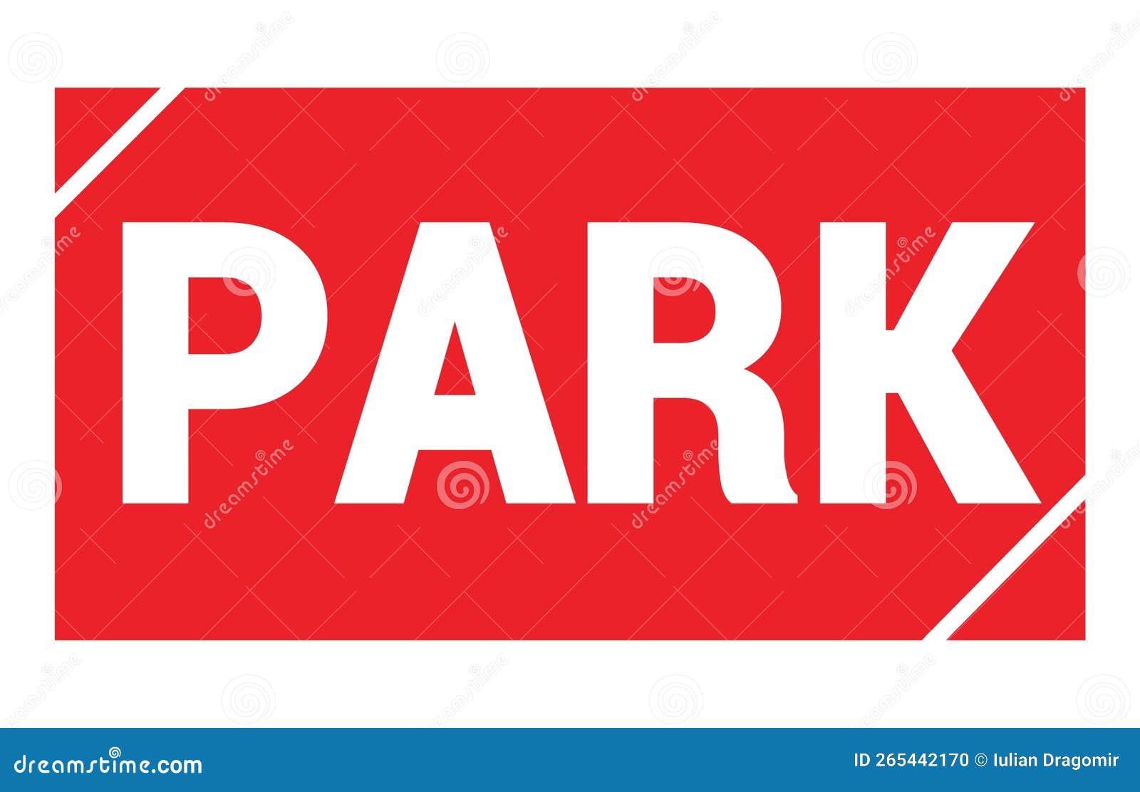 PARK Text Written on Red Stamp Sign Stock Illustration - Illustration ...