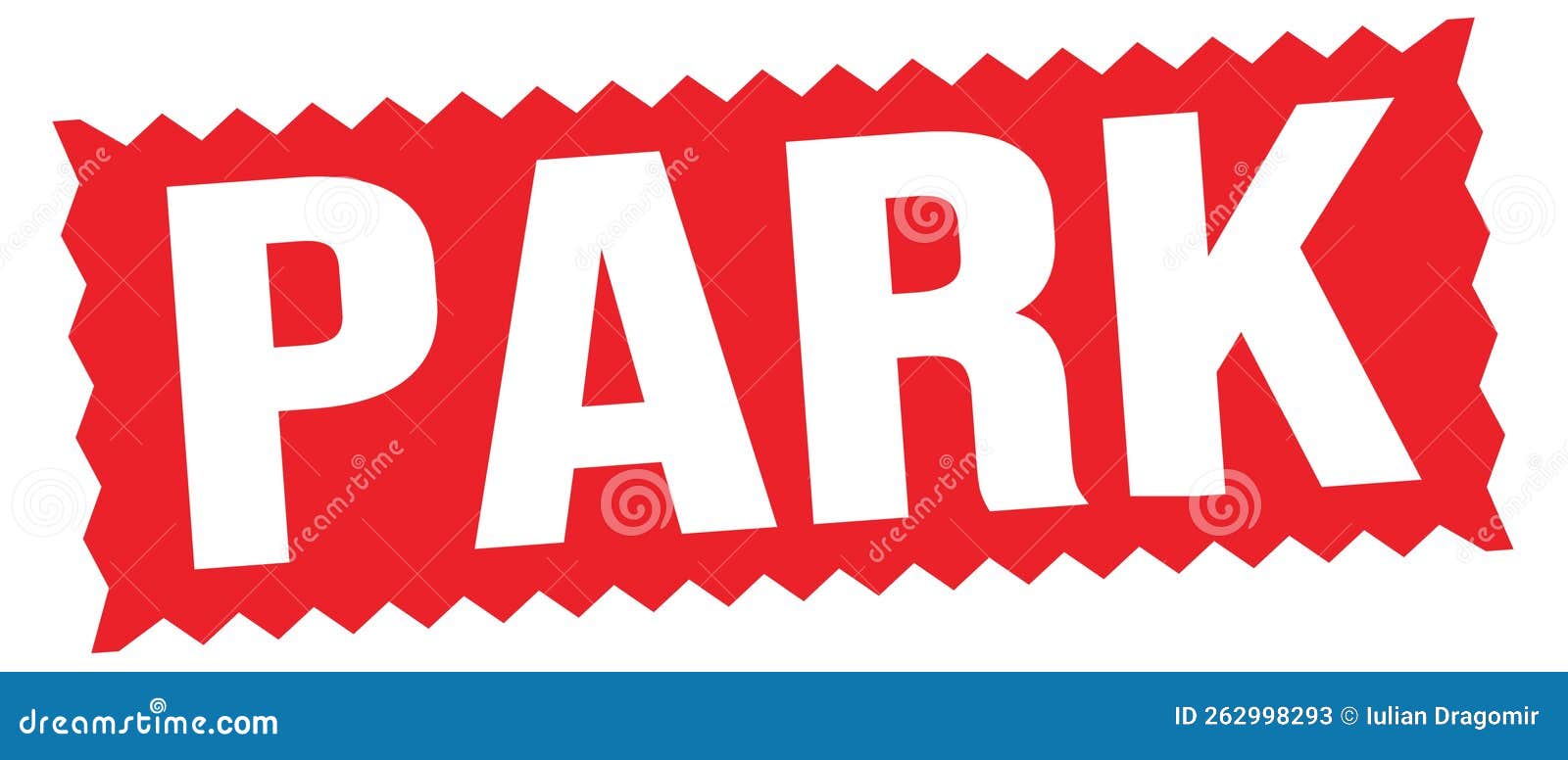 PARK Text Written on Red Stamp Sign Stock Illustration - Illustration ...