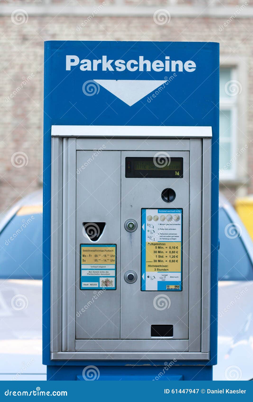 Park ticket machine editorial photography. Image of german - 61447947