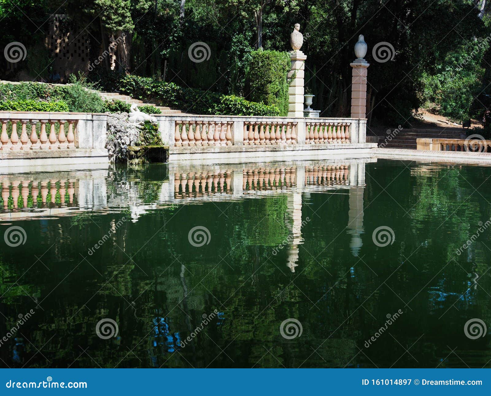 Park with Trees and an Old Pond. Stock Image - Image of europe ...