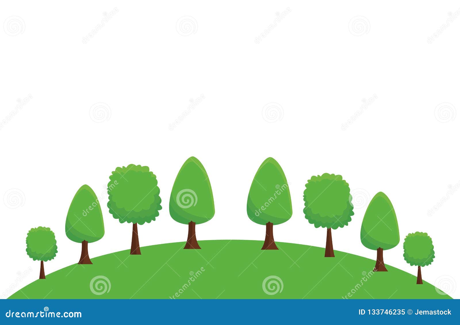 Park with trees stock vector. Illustration of fresh - 133746235