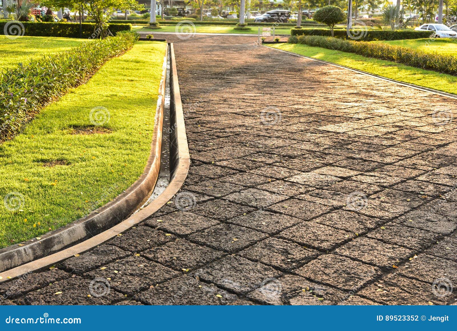 Park walkway stock photo. Image of idyllic, lush, forest - 89523352