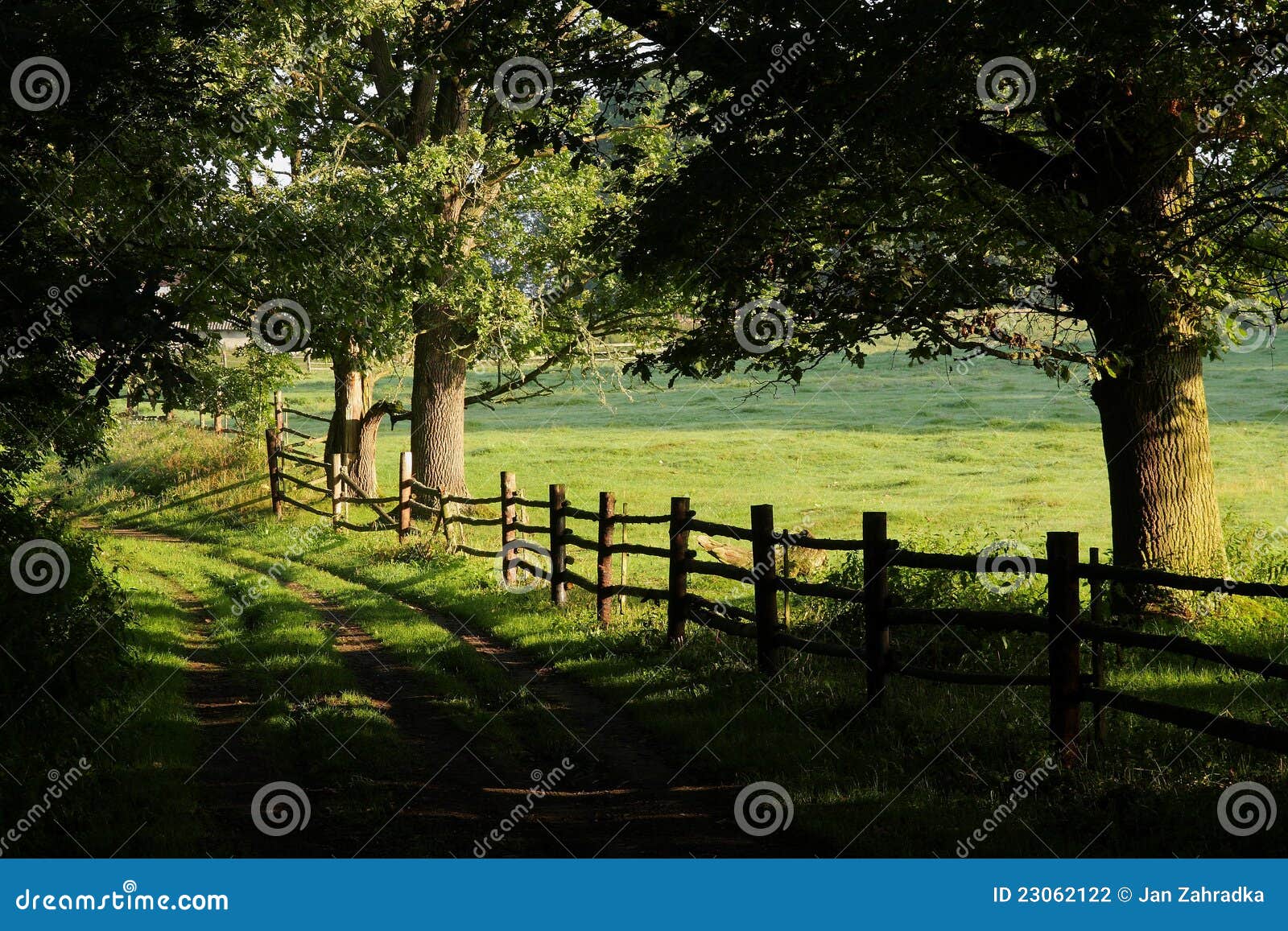 Park way stock photo. Image of wooden, morning, shadow - 23062122