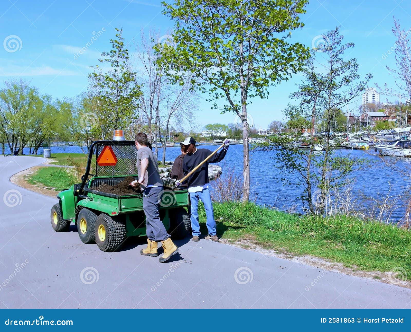 Park worker stock image. Image of flower, service, drive - 2581863