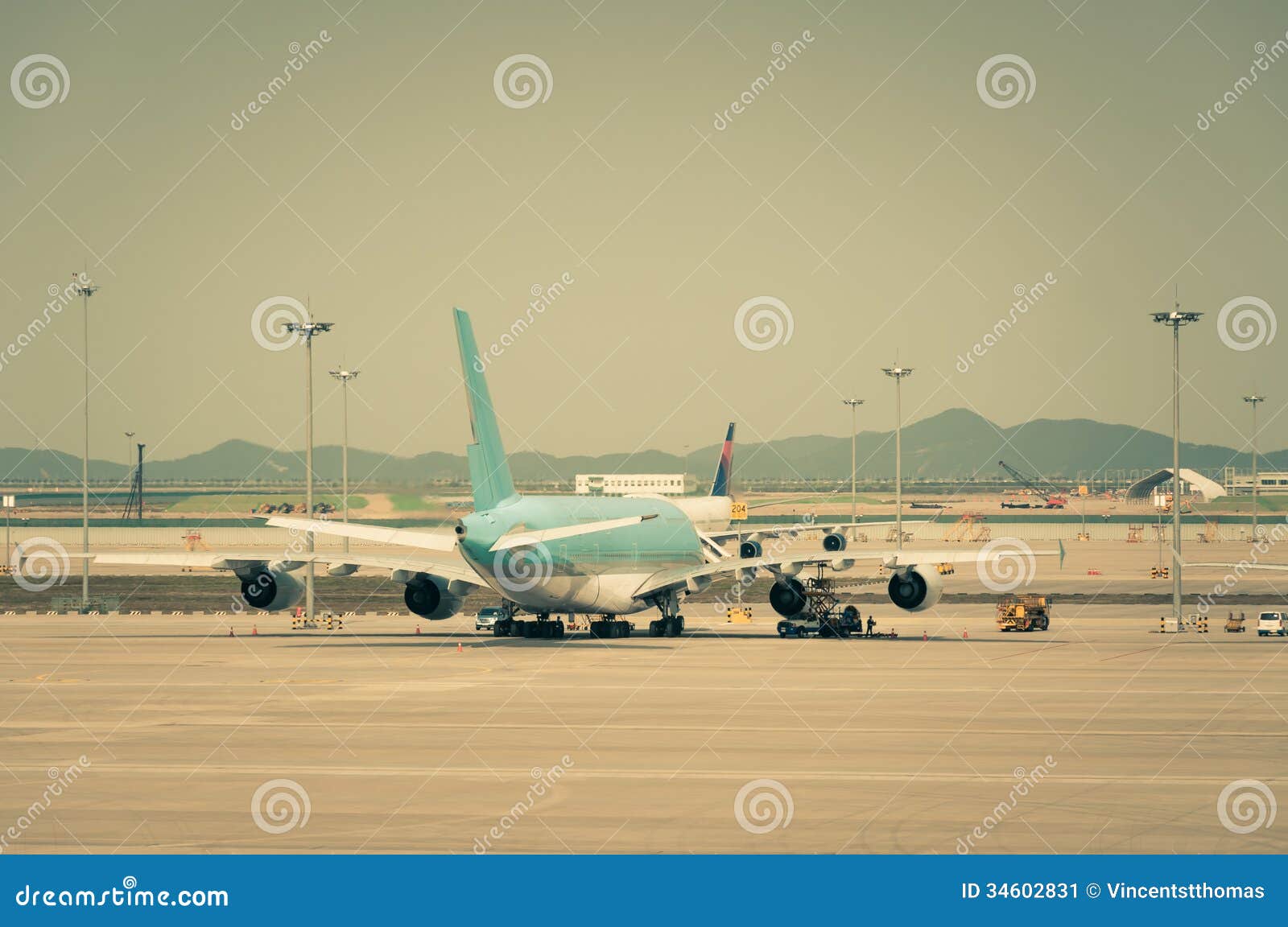 Parked Airplane stock image. Image of travel, transportation - 34602831