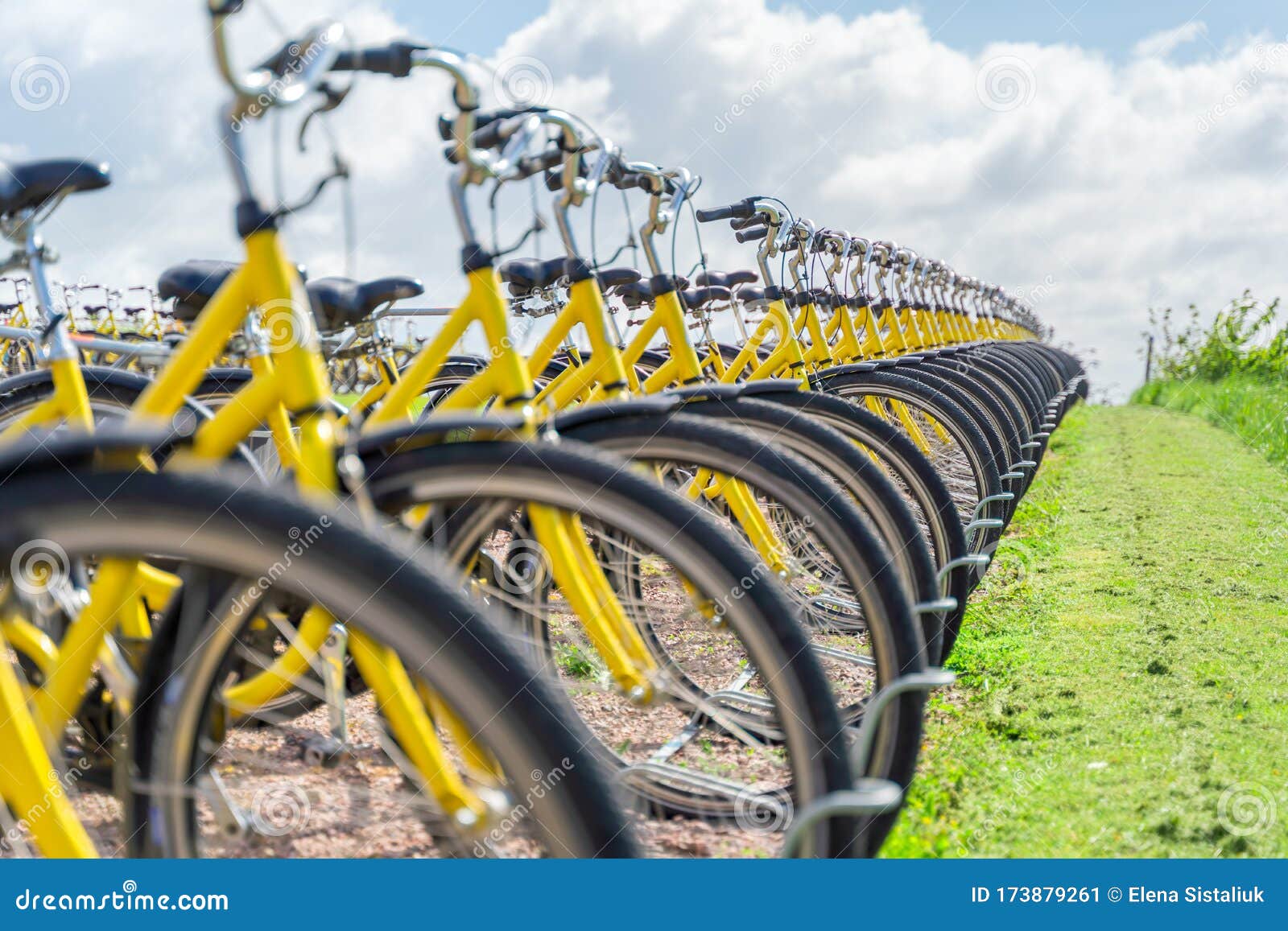 Parked Bikes on a Huge Bicycle Parking Lot Stock Image - Image of ...