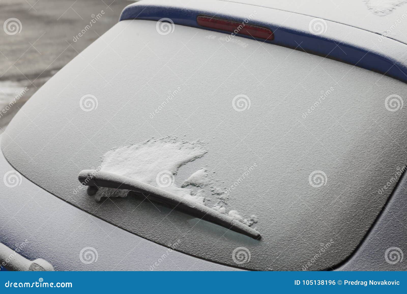 Parked Car Covered with the First Snow in Winter Stock Photo - Image of ...