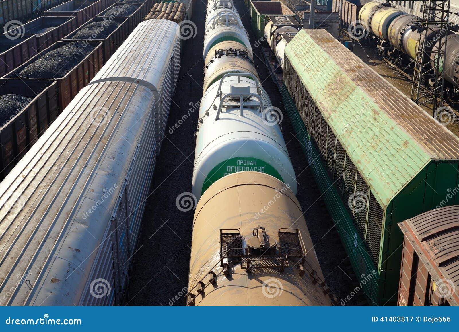 The Parked Carriage of the Freight Train Stock Image - Image of ...