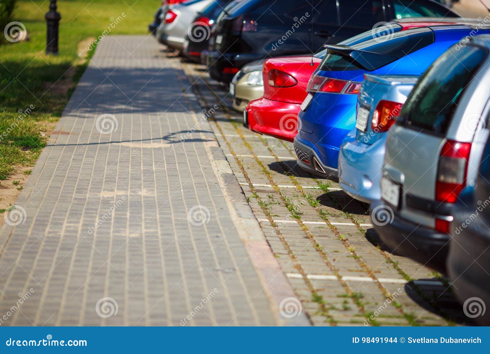 Parked cars stock photo. Image of outdoors, drive, auto - 98491944