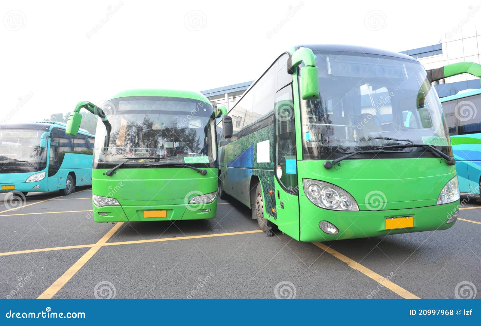 Parked large buses stock photo. Image of running, broad - 20997968
