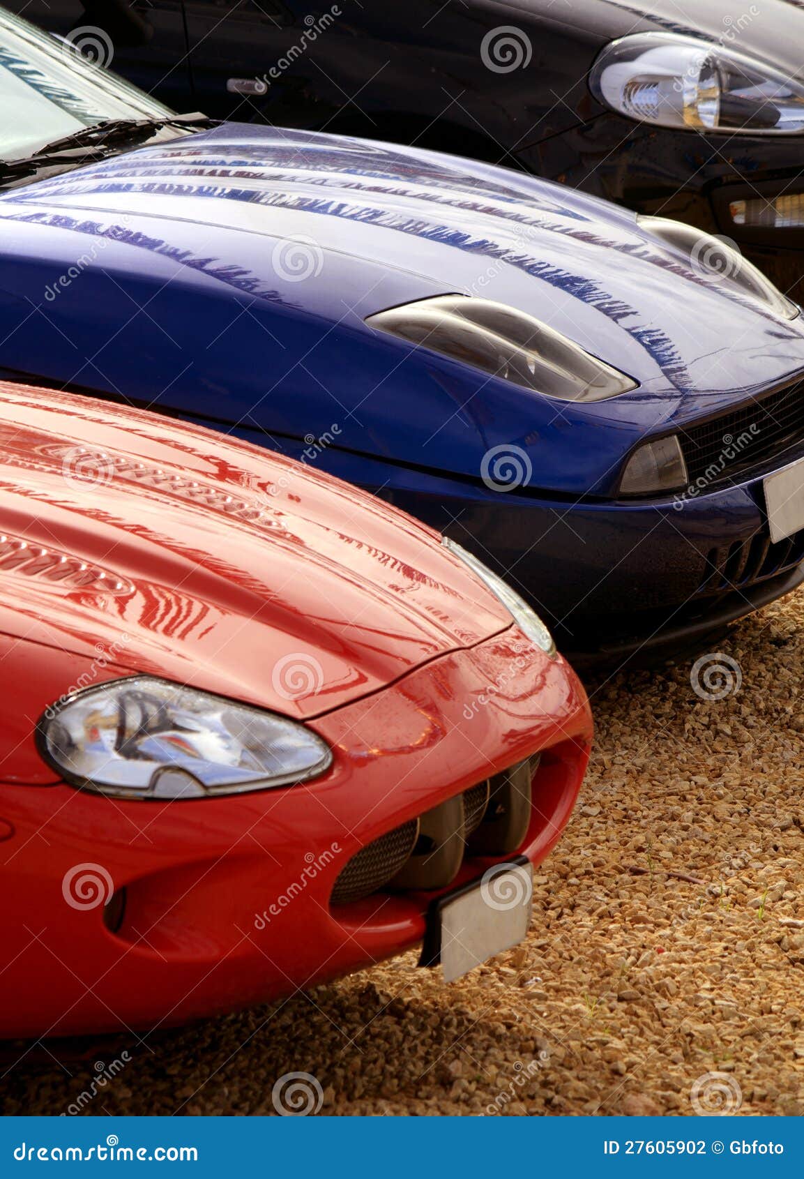 Parked Sports Cars stock photo. Image of bonnets, expensive - 27605902